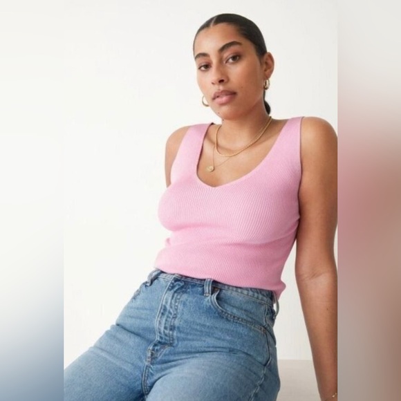 & Other Stories | Tops | Nwt Other Stories The Renata Ribbed Deep Vneck ...